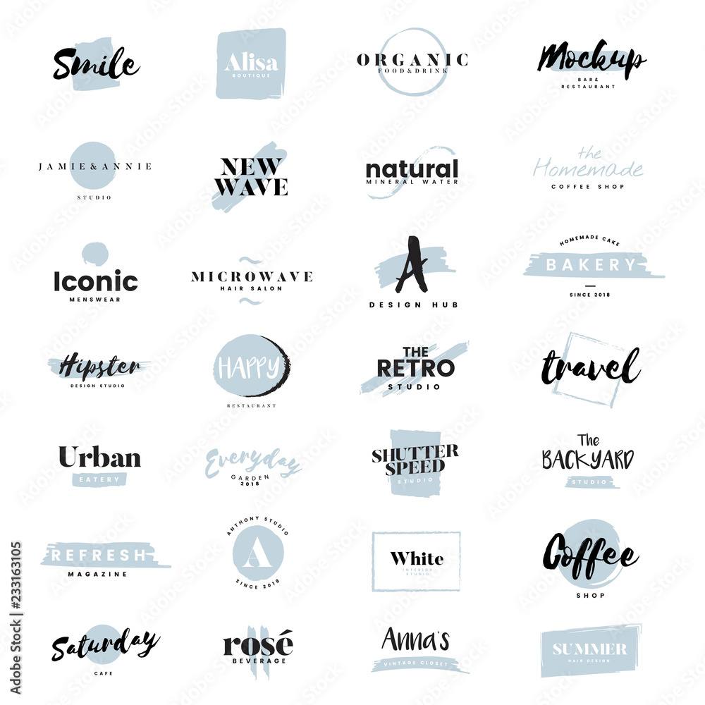 Collection of logos and branding vector Stock Vector | Adobe Stock