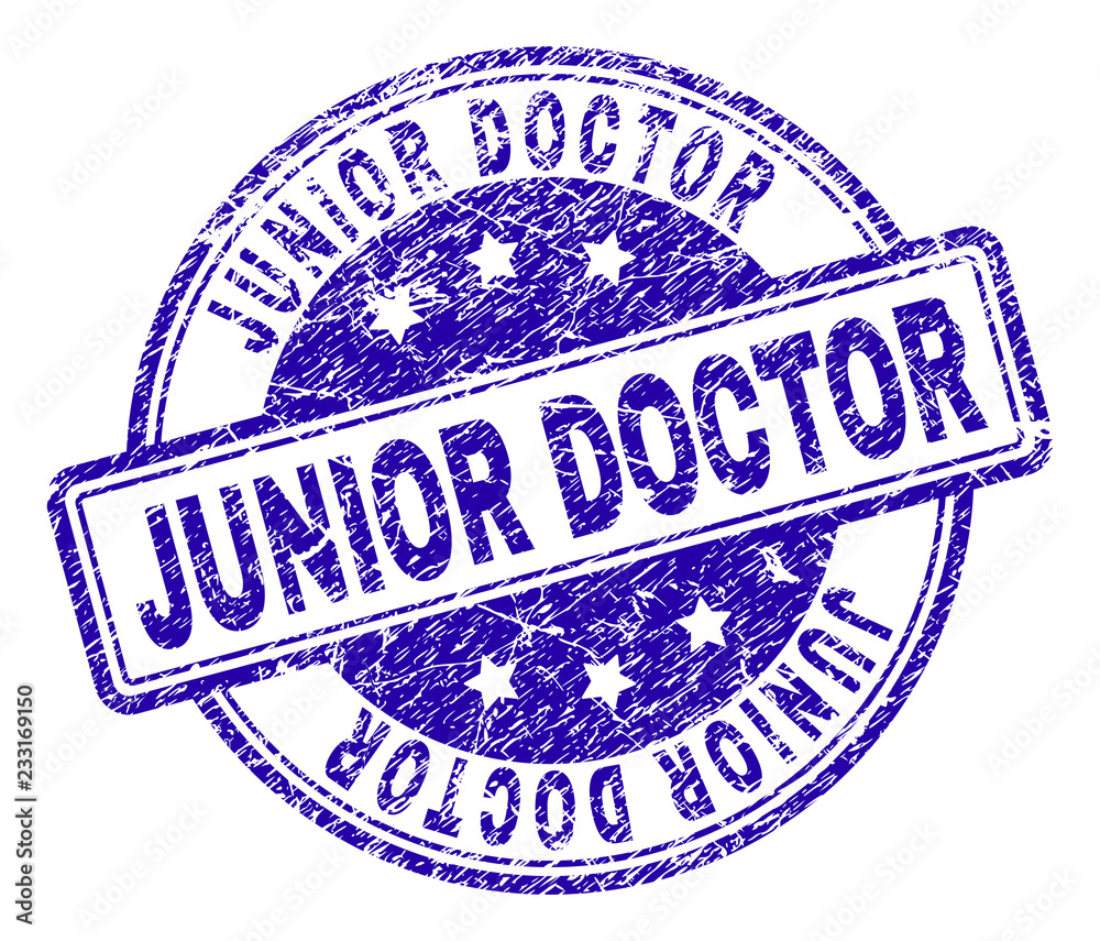 Vetor de JUNIOR DOCTOR stamp seal watermark with grunge texture ...