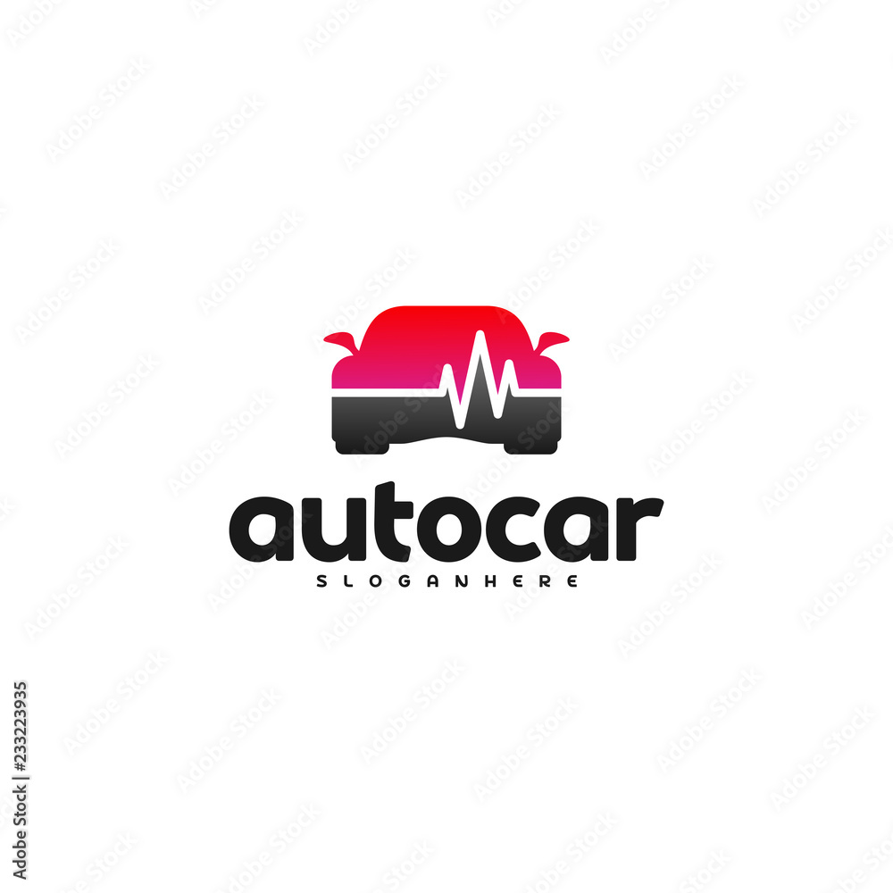 Car pulse logo template. Car Repair Logo Design Template. Auto car logo ...