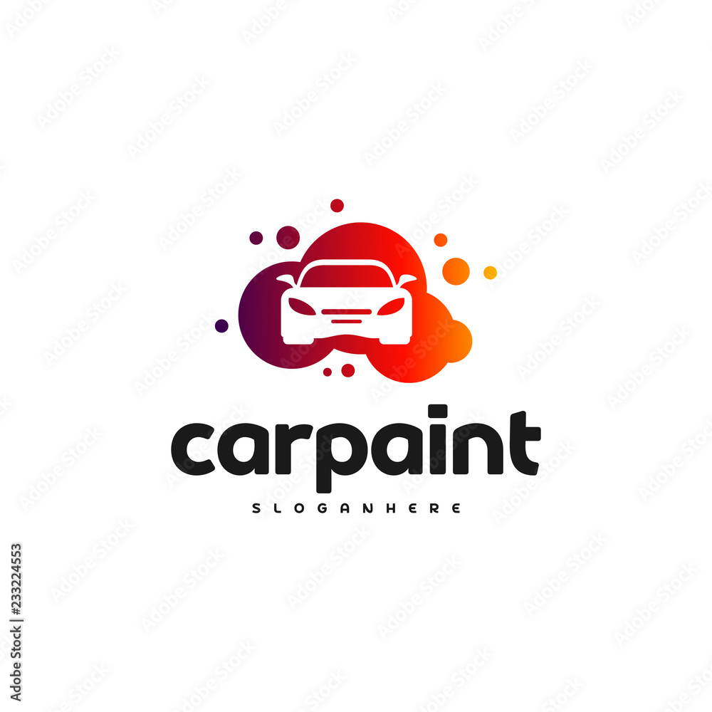 Car Paint Logo Template Design Vector. Car wash logo template Stock ...