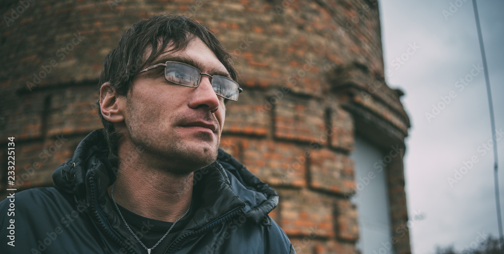 White man posing outside, guy in street clothes in winter. Wallpapers ...