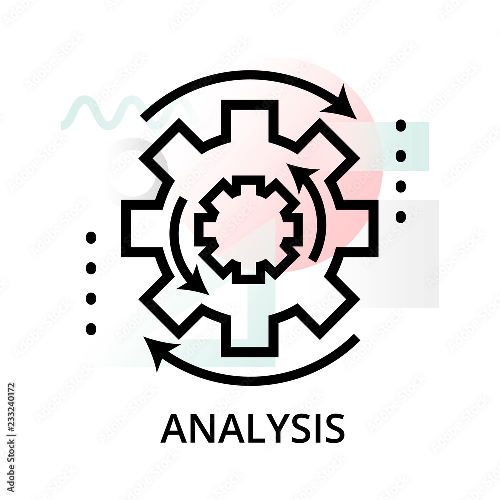 Analysis concept icon on abstract background Stock Vector | Adobe Stock