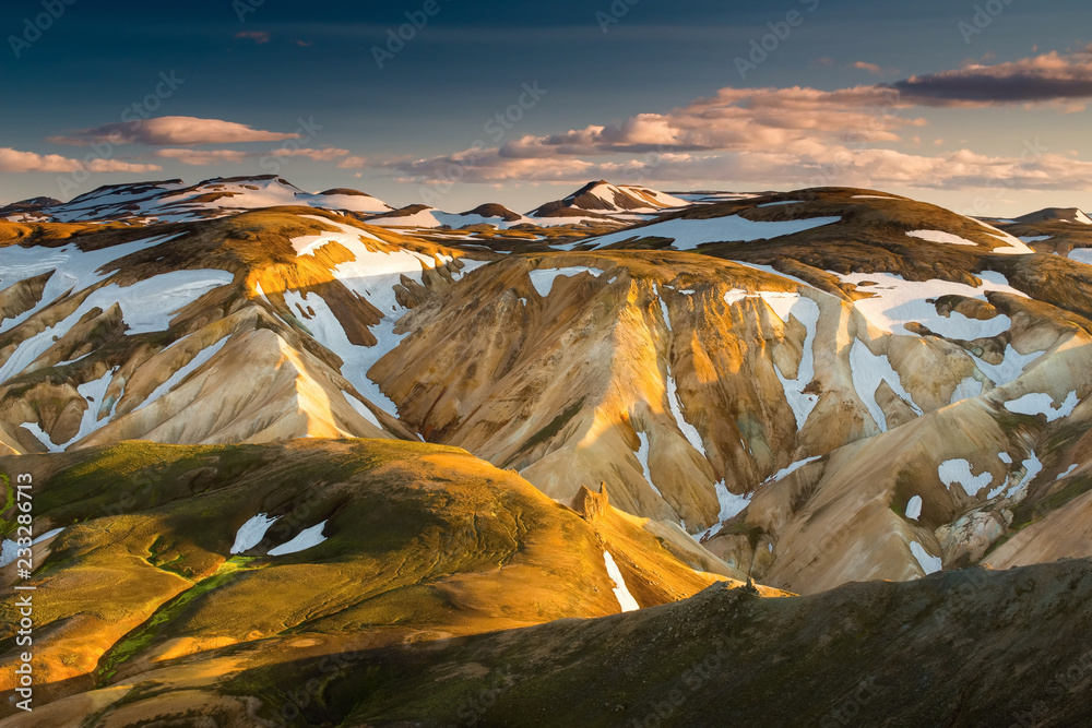 Landmannalaugar - the Highlands of Iceland. It is at the edge of ...