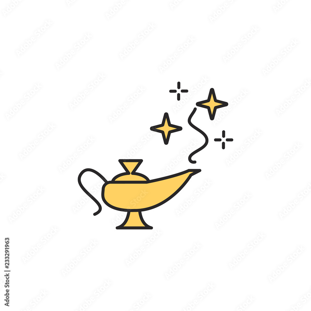 Magic lamp icon. Element of magic icon for mobile concept and web apps ...