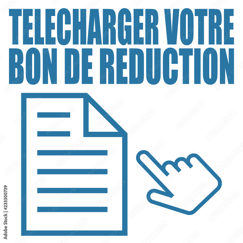 Logo télécharger votre bon de réduction. Stock Vector | Adobe Stock