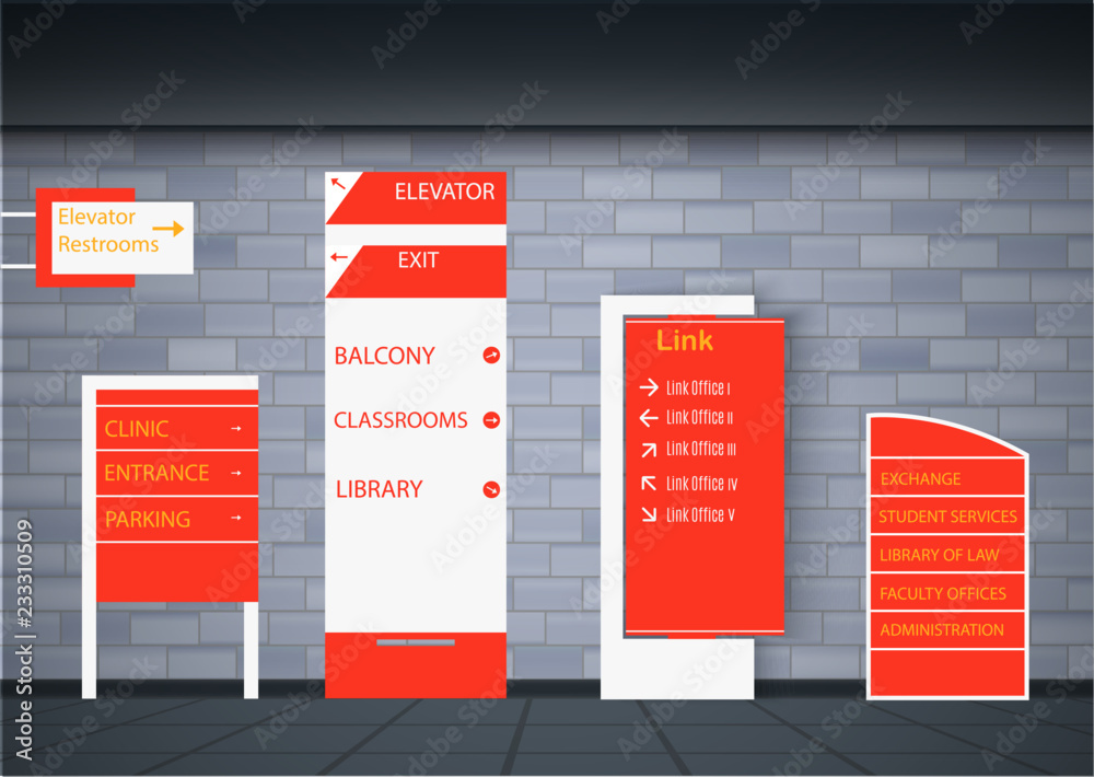 Set signage design Stock Vector | Adobe Stock