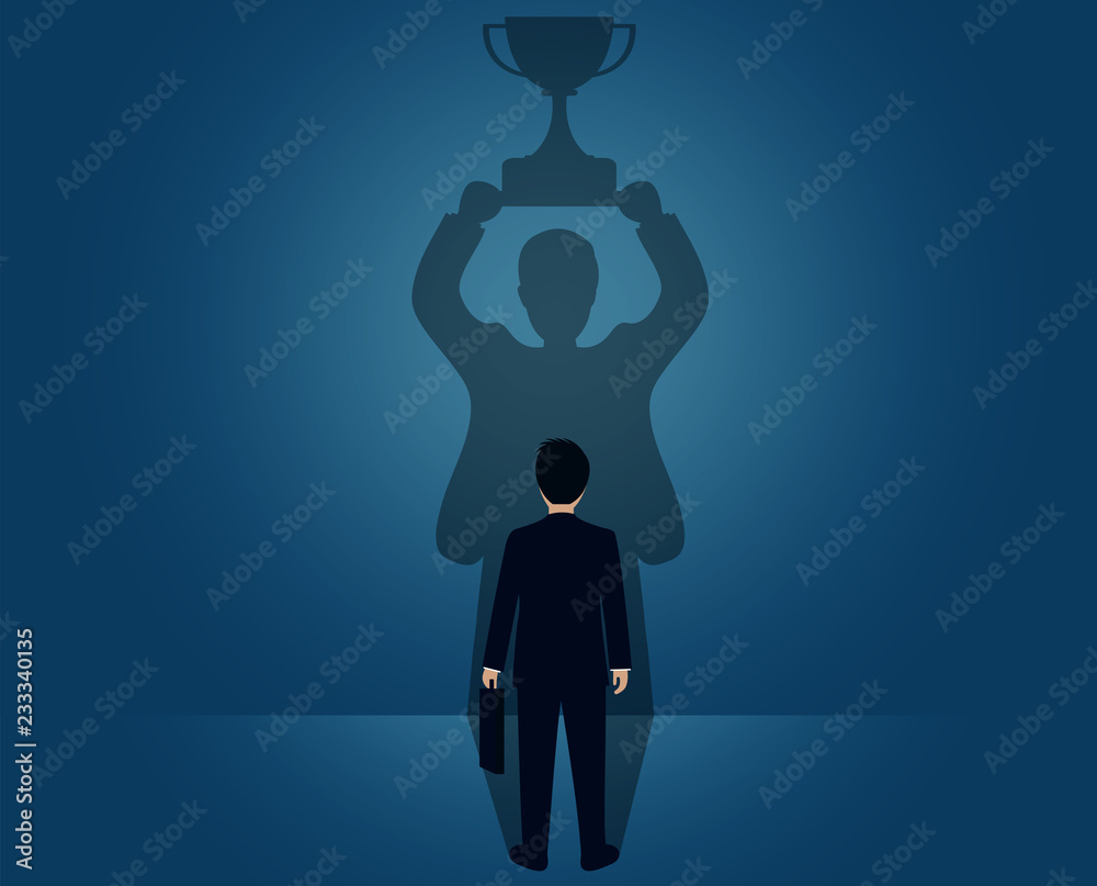 concept about hidden potential of businessmen in the room which cast a ...