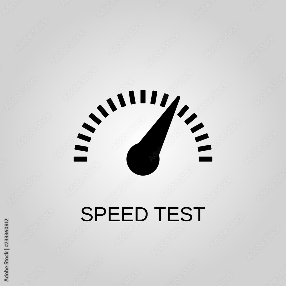 Speed test icon. Speed test symbol. Flat design. Stock - Vector ...