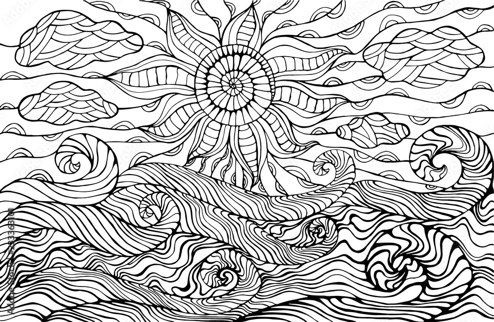 Ocean Waves Coloring Pages For Adults