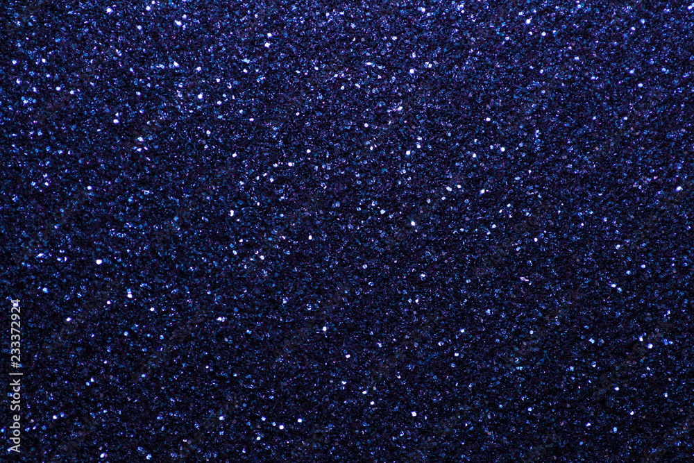 Navy blue sparkling background from small sequins, closeup. Brilliant ...