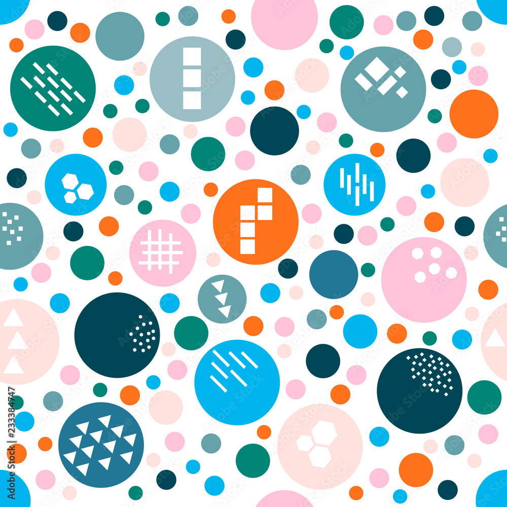 Blue And Green Polka Dot Wallpaper