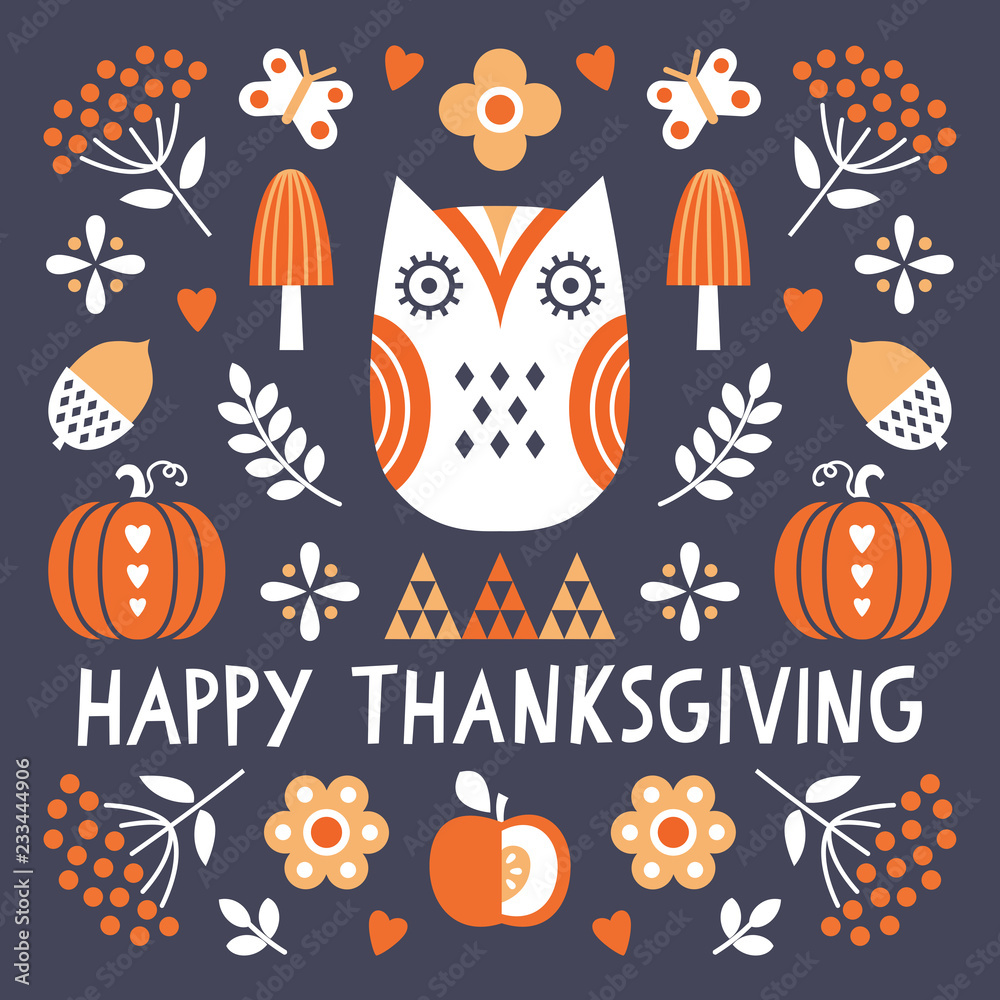 Cute Thanksgiving Owl