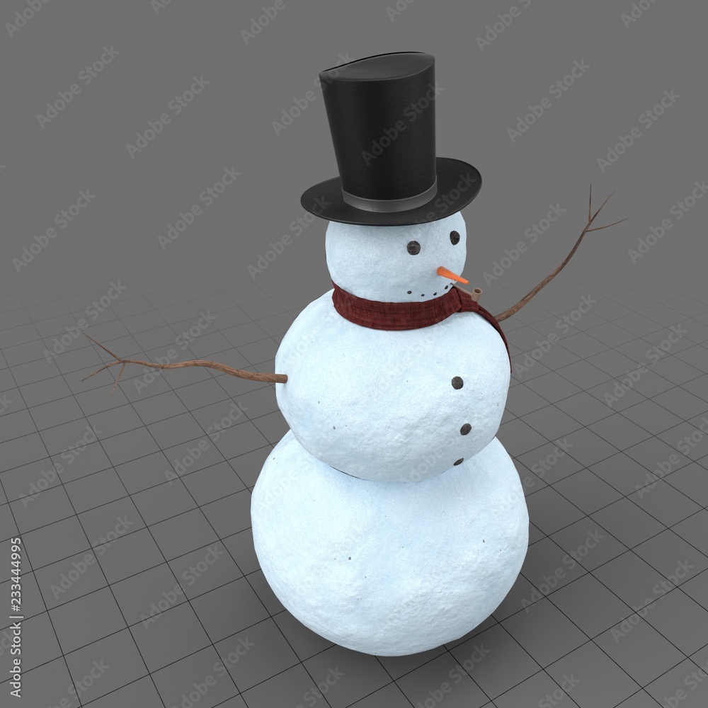Snowman Stock 3D asset | Adobe Stock