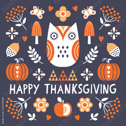 Happy Thanksgiving Owl