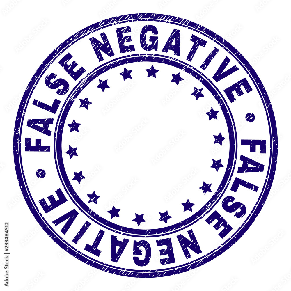 FALSE NEGATIVE stamp seal imprint with distress texture. Designed with ...