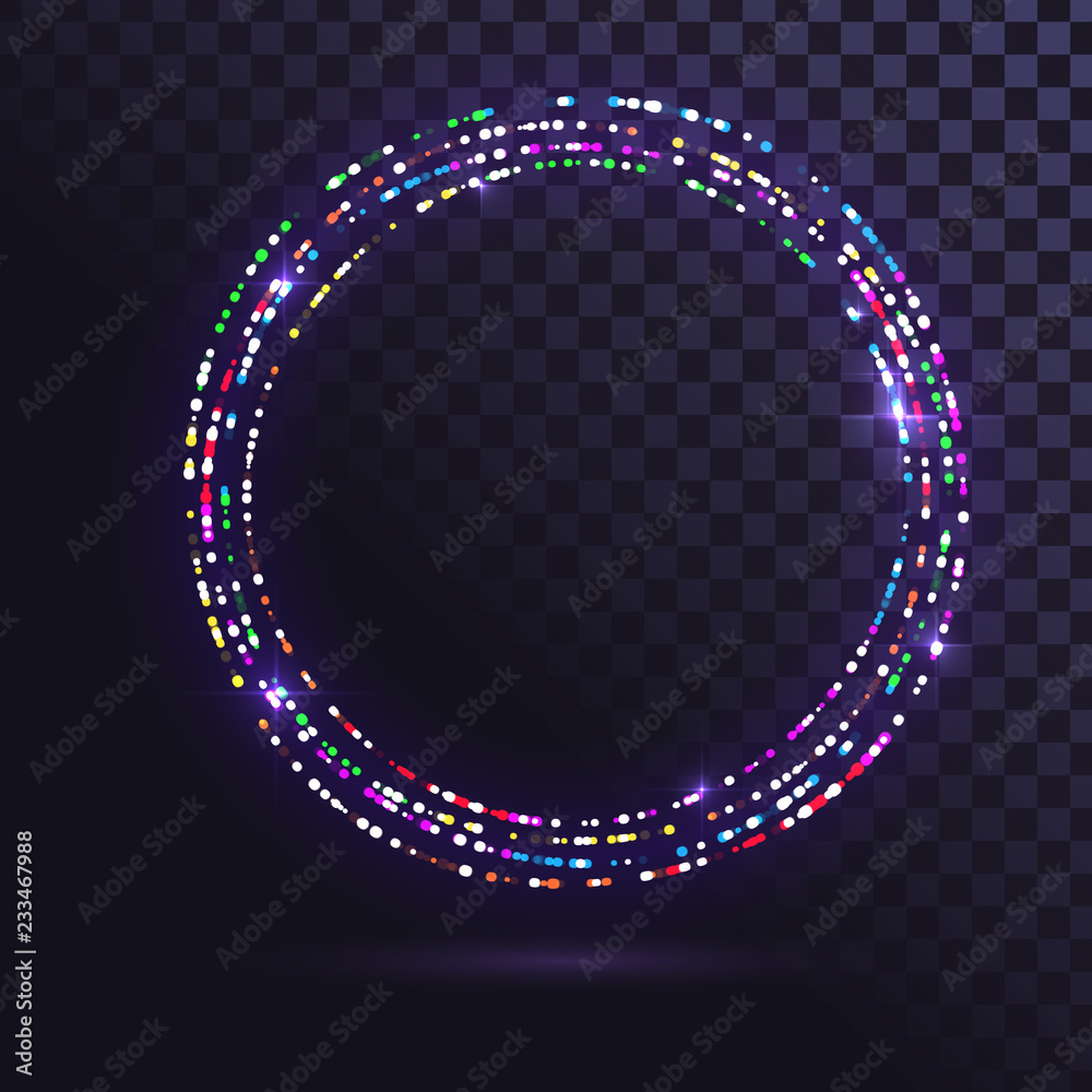 Colorful shiny ring, round shiny frame on transparent background Stock ...