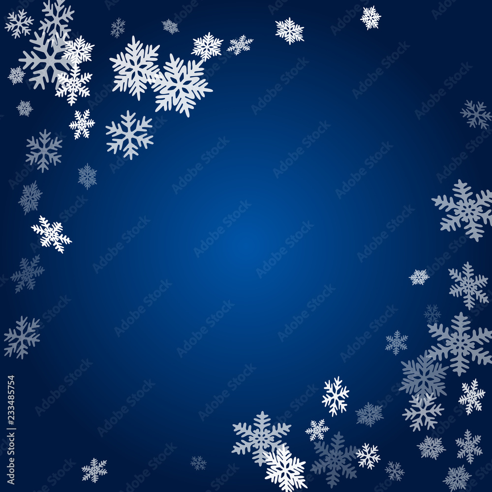 Colorful Snowflakes Border
