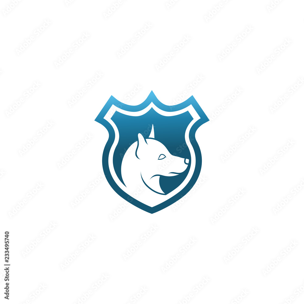Dog logo vector icon. K9 police dog logo icon vector. K9 academy logo ...