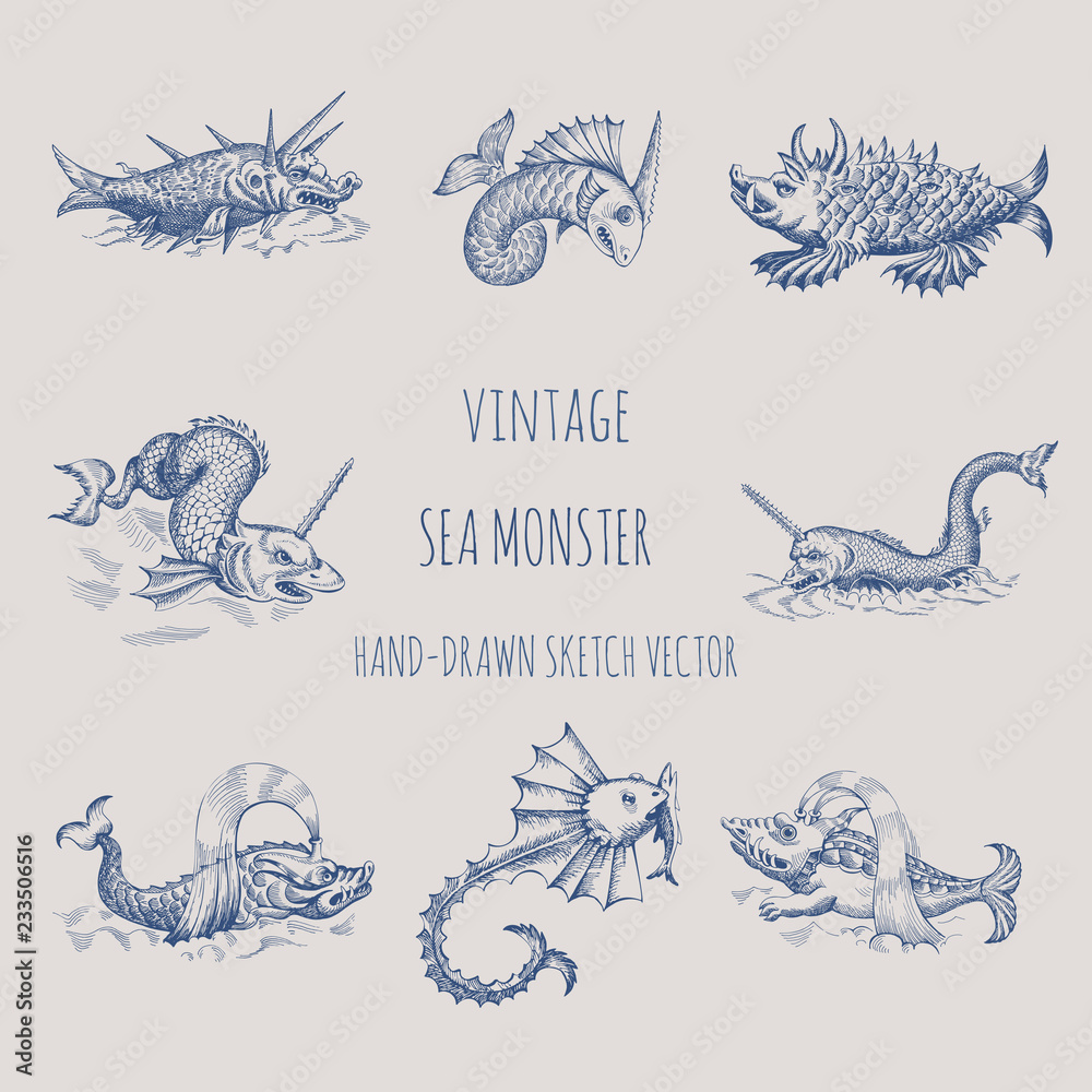 Sea Serpent Map Drawing