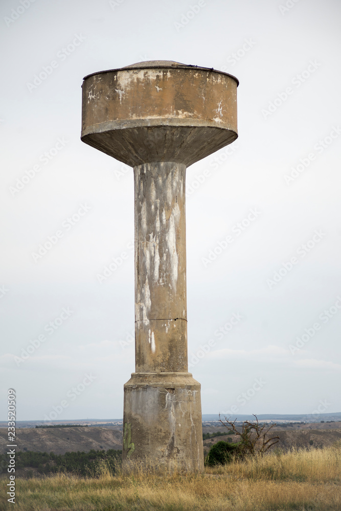 The elevated reinforced concrete water tank tower Stock Photo | Adobe Stock