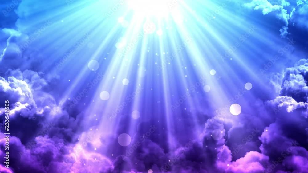 Heavenly Light rays Worship animation which is suited for broadcast ...