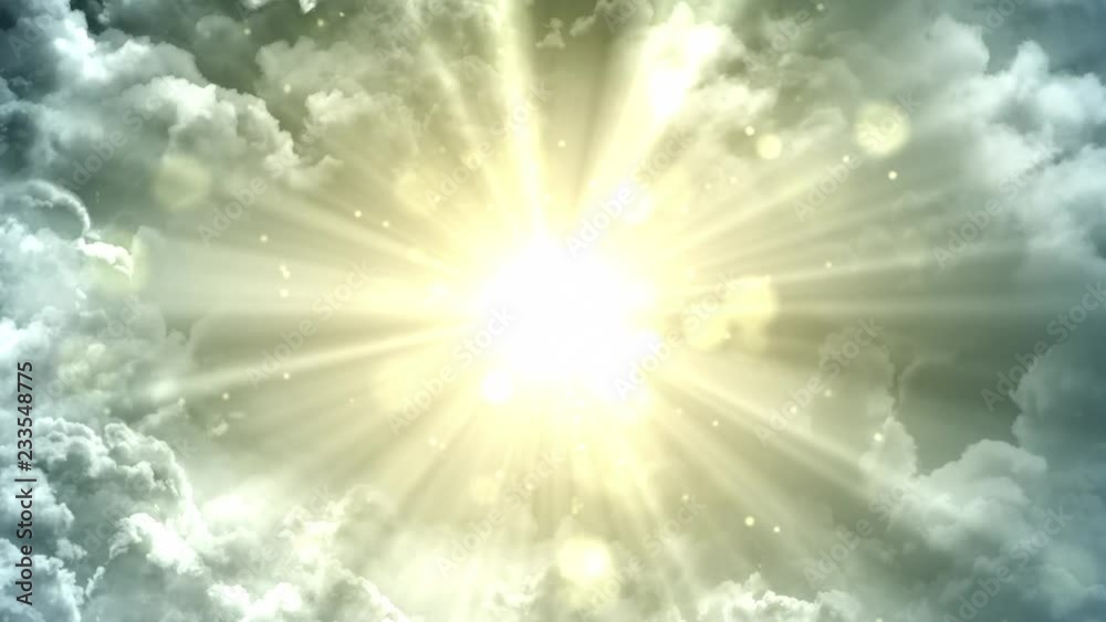 Heavenly Light rays Worship animation which is suited for broadcast ...