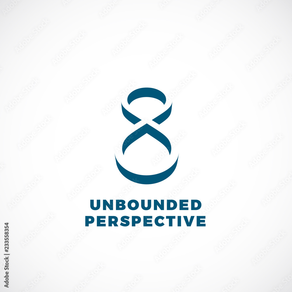 Unbounded Perspective Abstract Concept. Vector Emblem, Sign or Logo ...
