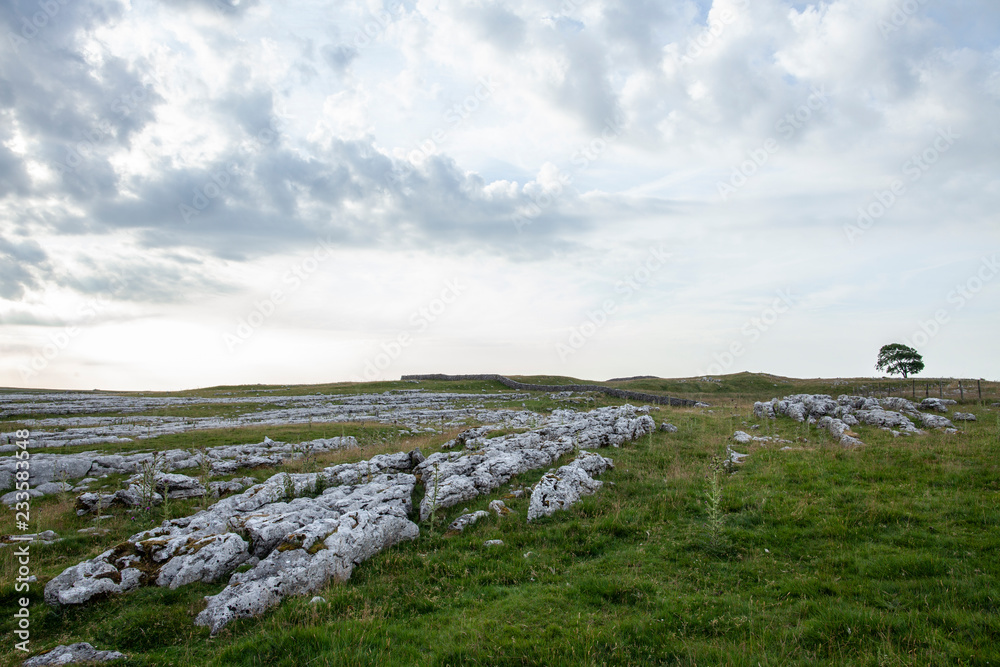 Limestone Grykes above Malham in the Yorkshire Dales National Park ...