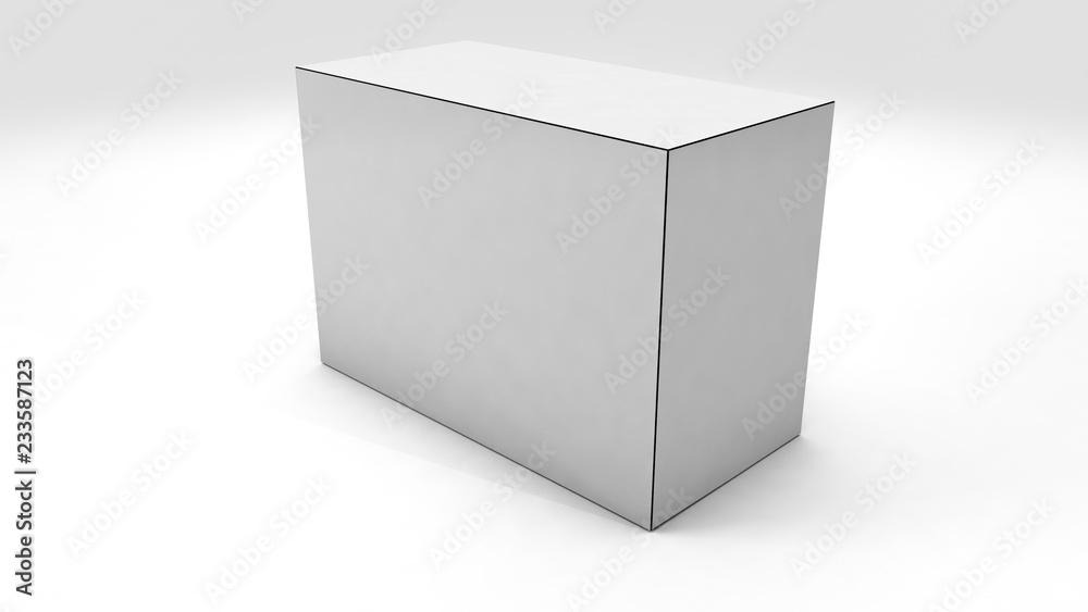white handle box template isolated Stock Illustration | Adobe Stock