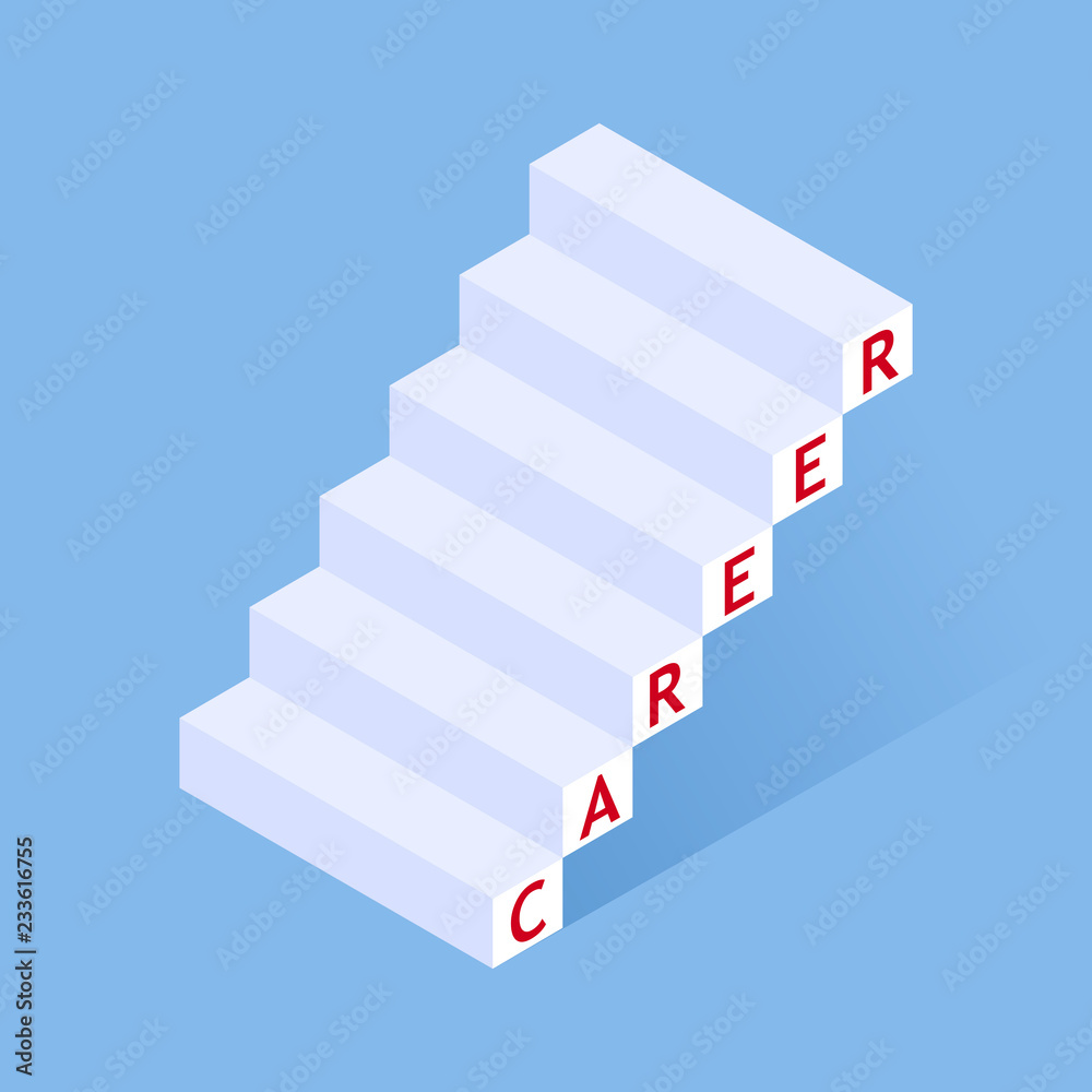 Step stair. Ladder career path concept for business growth success ...