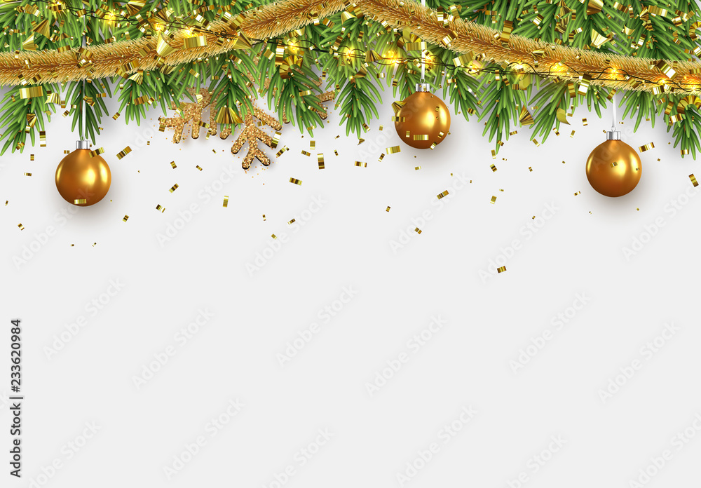 Christmas Tree Lights Border