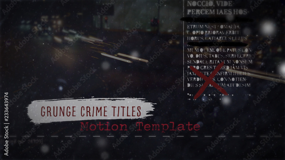 Grunge Crime Titles Stock Template | Adobe Stock