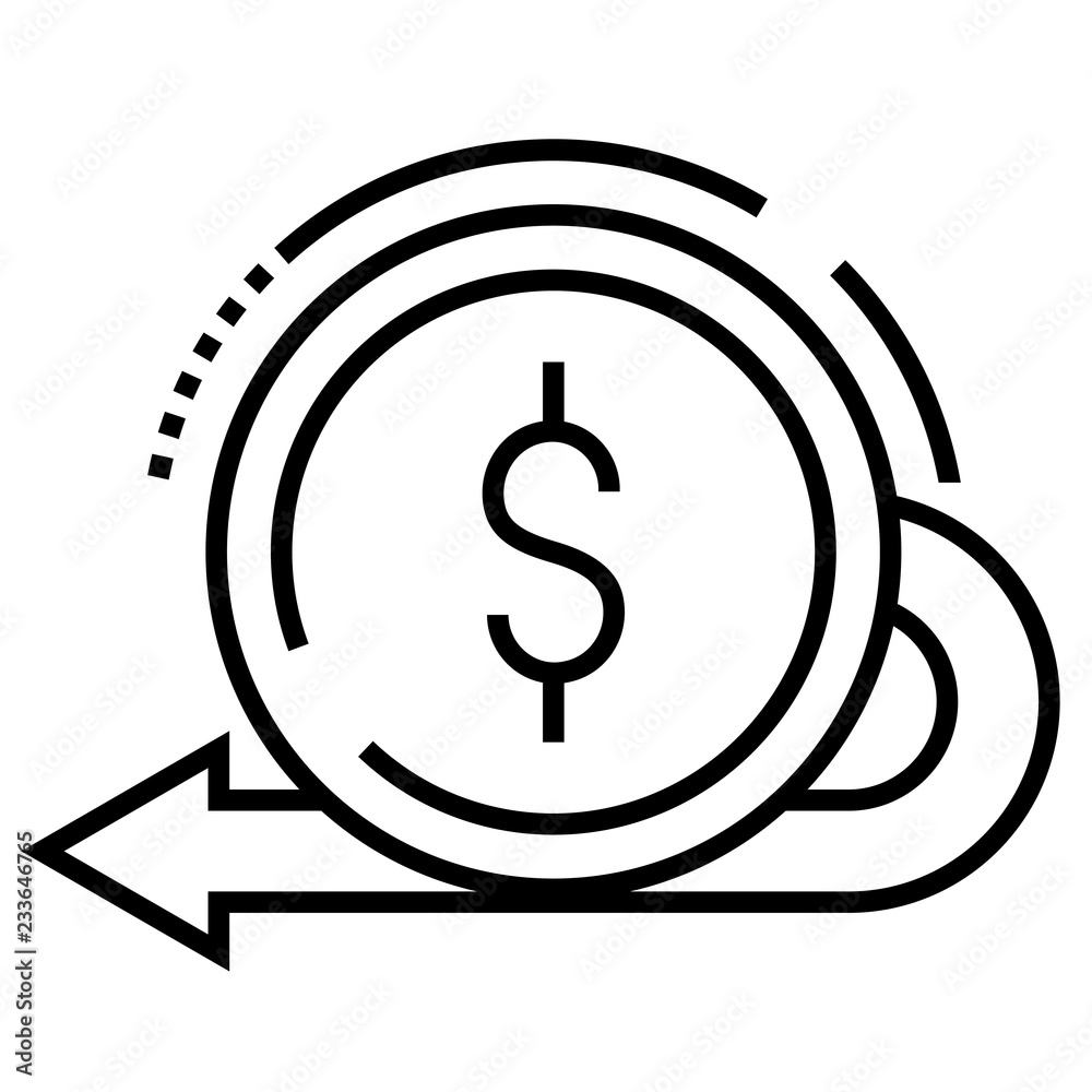 Rate of return Solid illustration Stock Vector | Adobe Stock