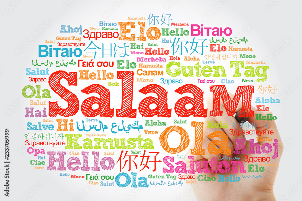 SALAAM (Hello Greeting in Persian,Farsi) word cloud in different ...