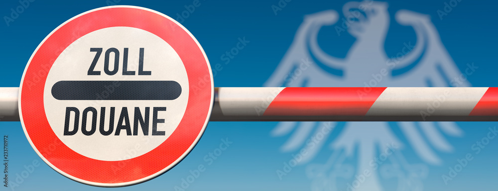 Zoll Douane Deutschland Stock-Foto | Adobe Stock
