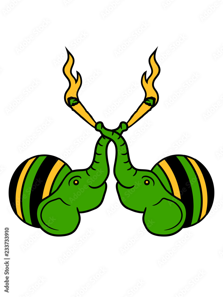 2 freunde team kopf stoned kiffen kiffer rauchen raggae weed hanf joint ...