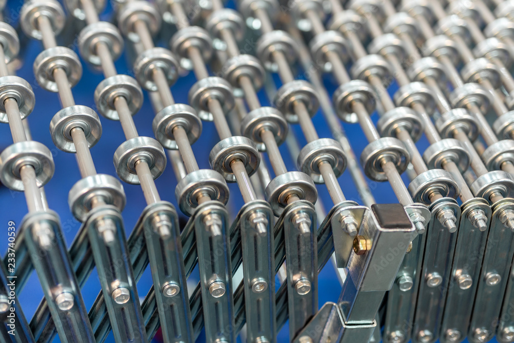 Flexible adjustable roller conveyor. Poratable innovative product's ...