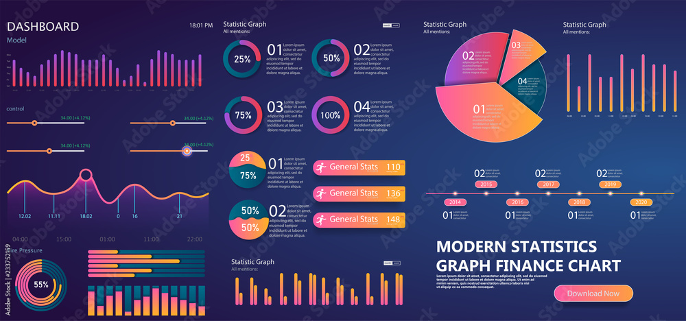 Infographics, brochures vector templates for business reports with line ...