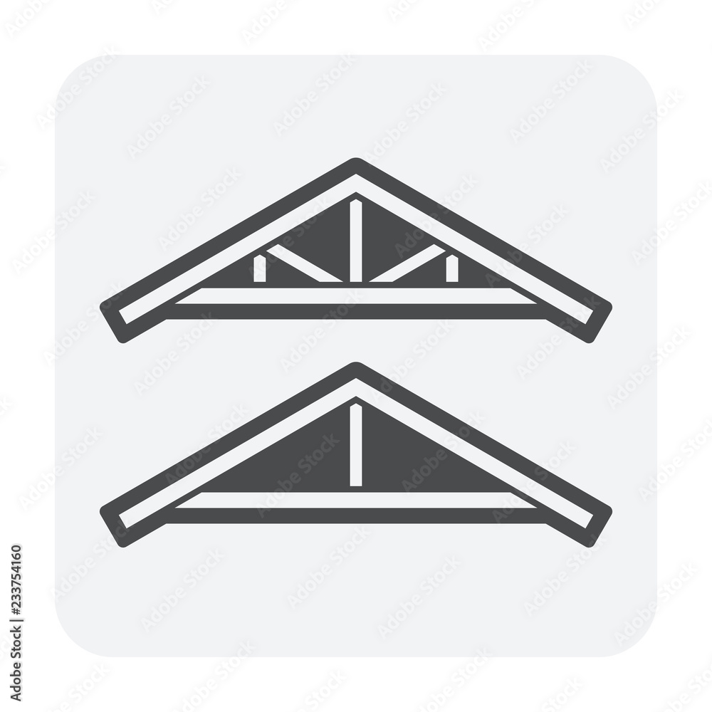 roof truss icon Stock Vector | Adobe Stock