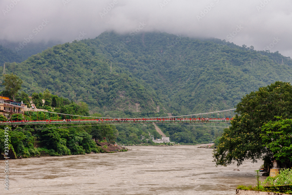 Bridge Laxman Jhula of Rishikesh Stock Photo | Adobe Stock