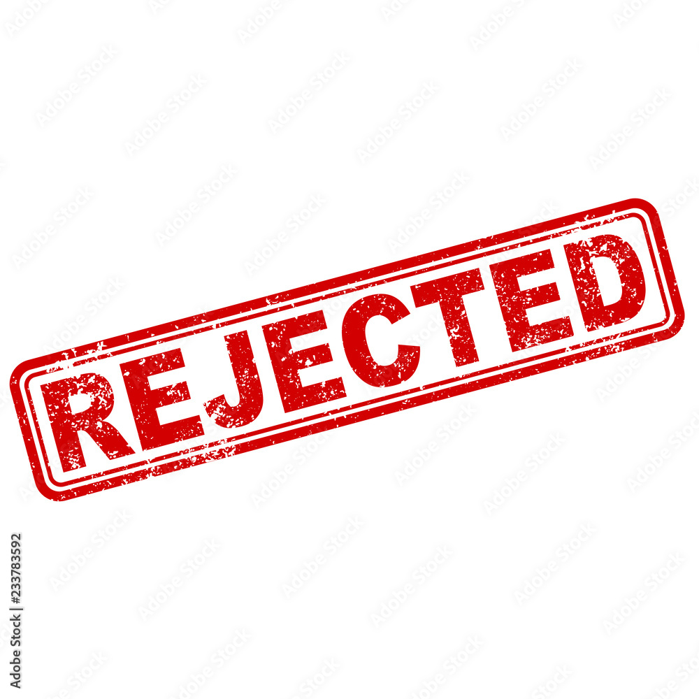 Rejected Stamp Vector