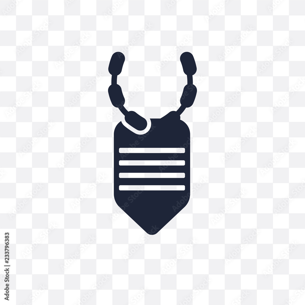 Dog tag transparent icon. Dog tag symbol design from Army collection ...