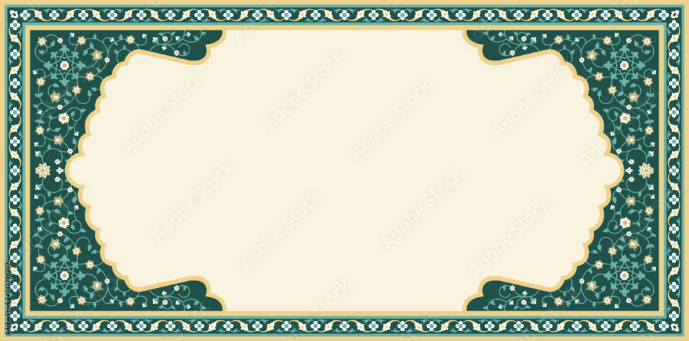 Vector image of the Eastern frame, for decoration of Eastern holidays ...