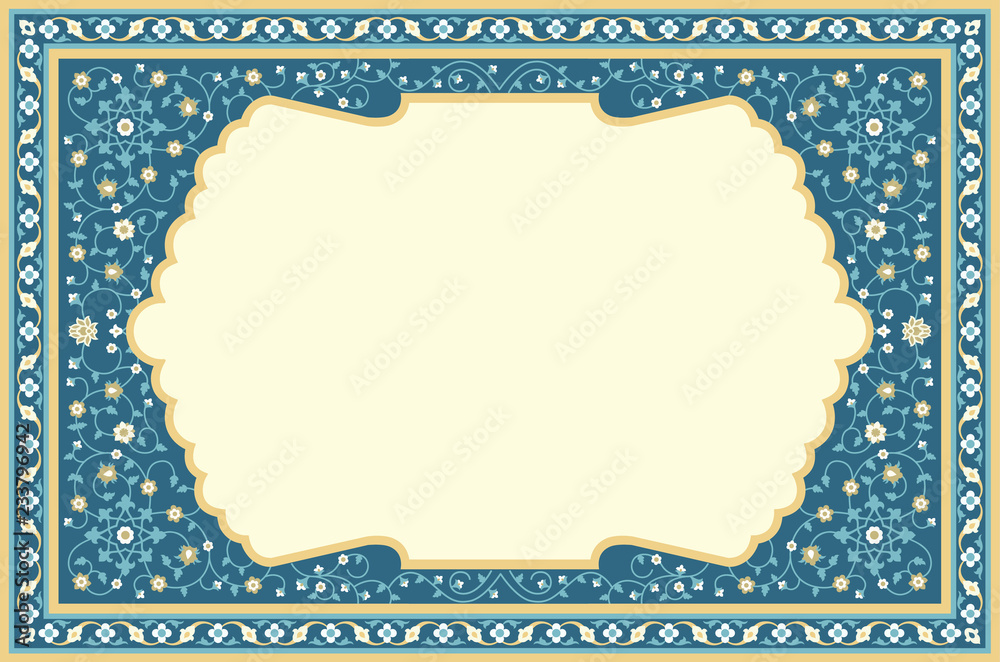 Vector image of the Eastern frame, for decoration of Eastern holidays ...