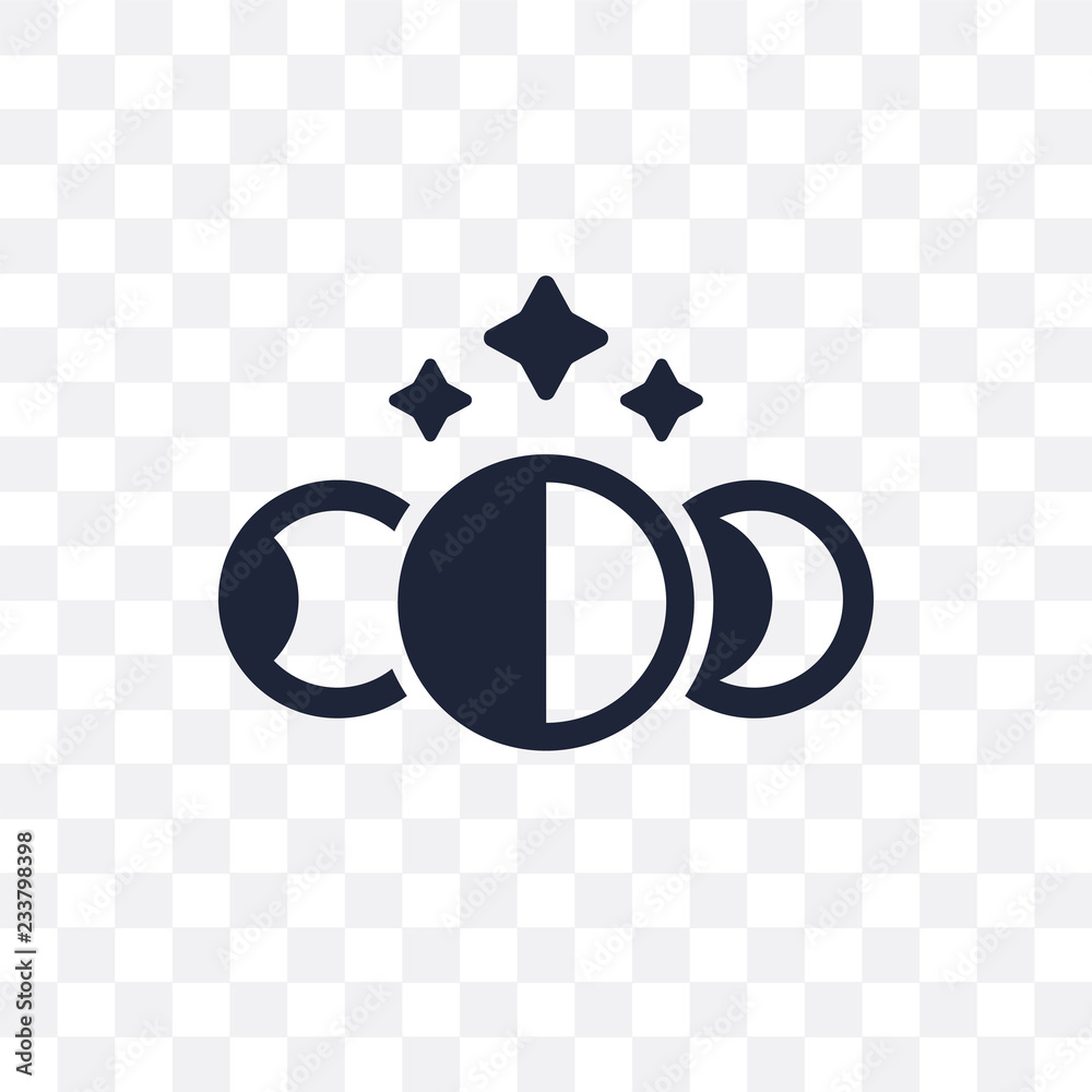 Moon phases transparent icon. Moon phases symbol design from Astronomy ...