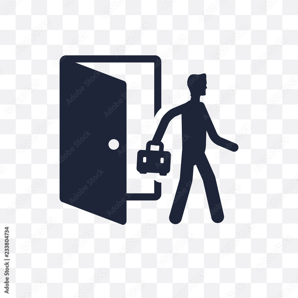 Vetor de Exit interview transparent icon. Exit interview symbol design ...