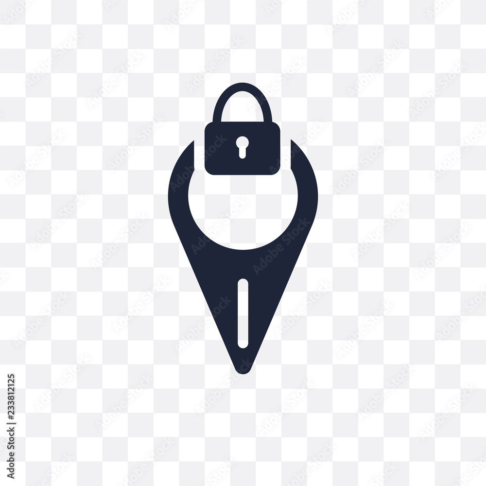 Locked Place transparent icon. Locked Place symbol design from Maps and ...