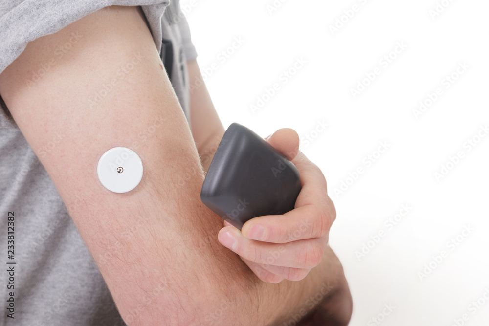 sensor diabetes checkup glucose man system sugar monitoring scan test ...