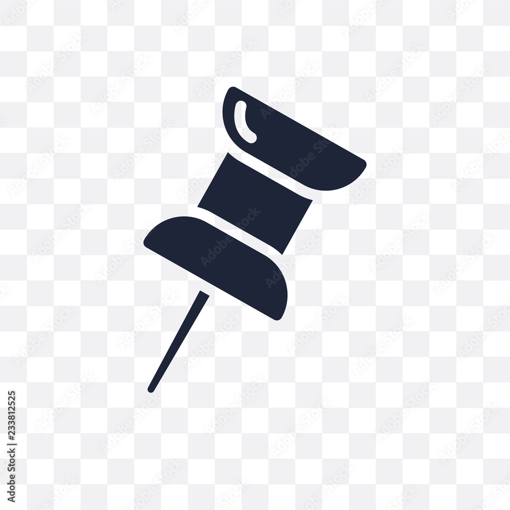 Push pin transparent icon. Push pin symbol design from Maps and ...