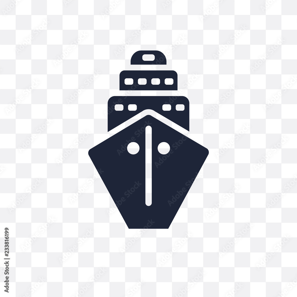 Cargo Ship Front View transparent icon. Cargo Ship Front View symbol ...